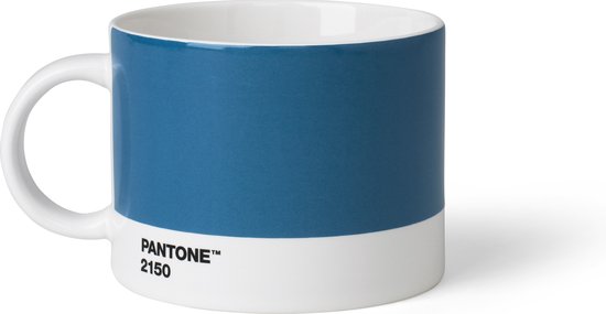 Pantone Theekop en schotel - Bone China - Blue 2150 C | bol.com