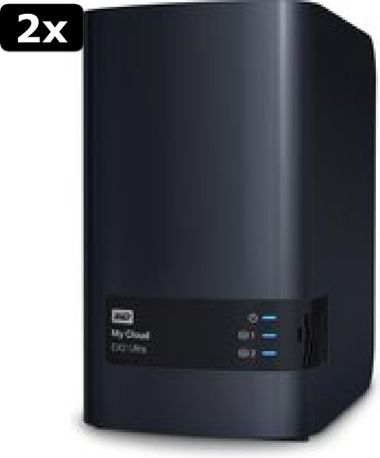 2x Western Digital My Cloud EX2 Ultra 8TB NAS | bol.com