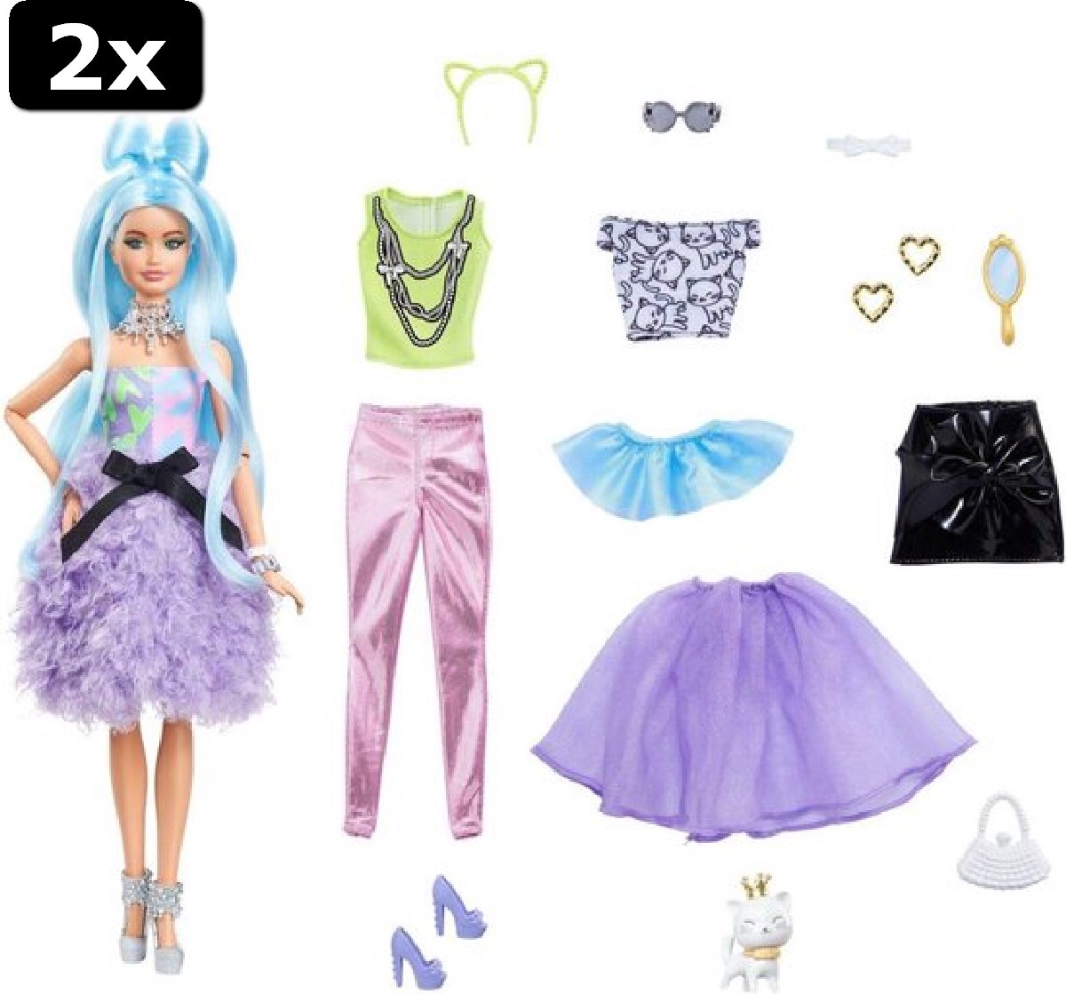 2x Barbie Extra Deluxe Doll | bol.com