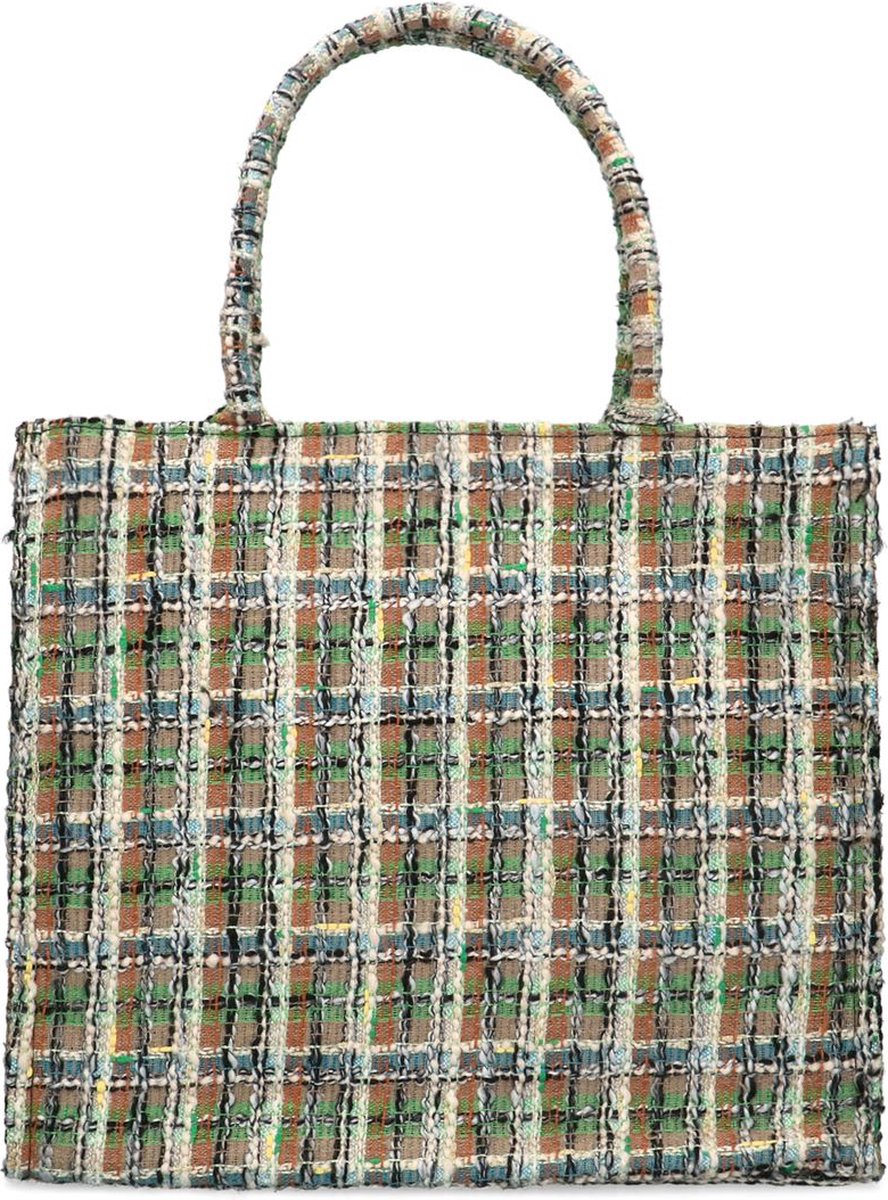 Manfield - Groene tweed shopper | bol.com