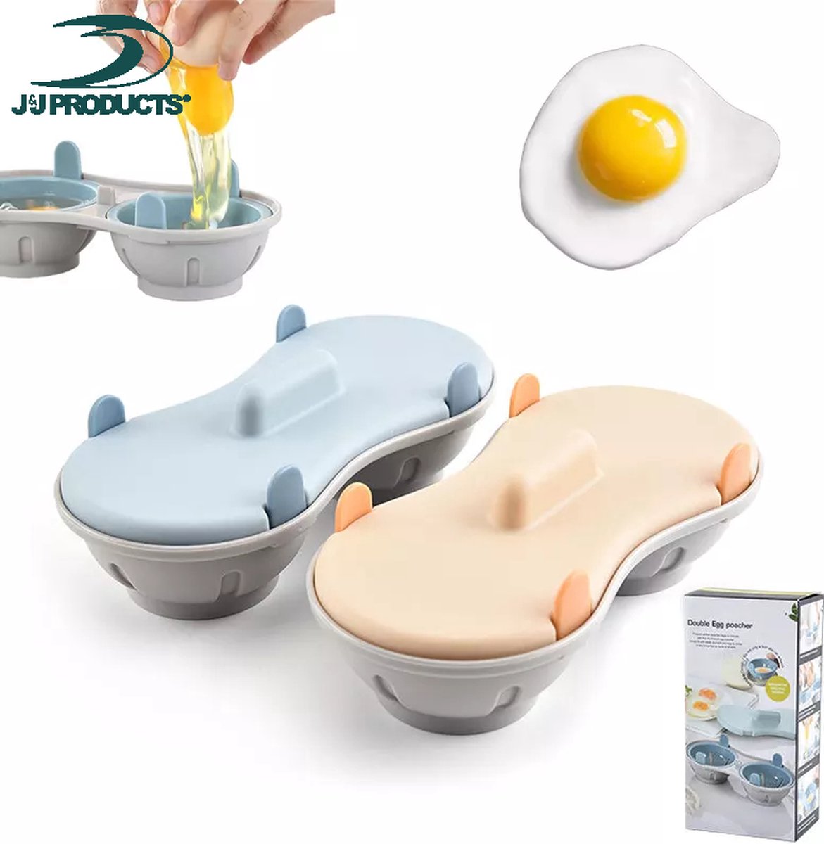 J&J™ Eierkoker voor in de Magnetron - Gepocheerde Ei Maker ...