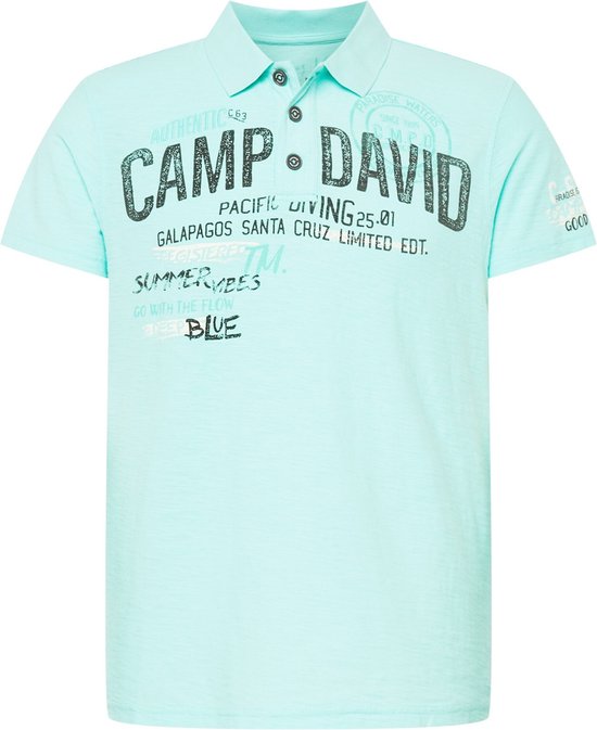 Camp David shirt Turquoise-L | bol.com