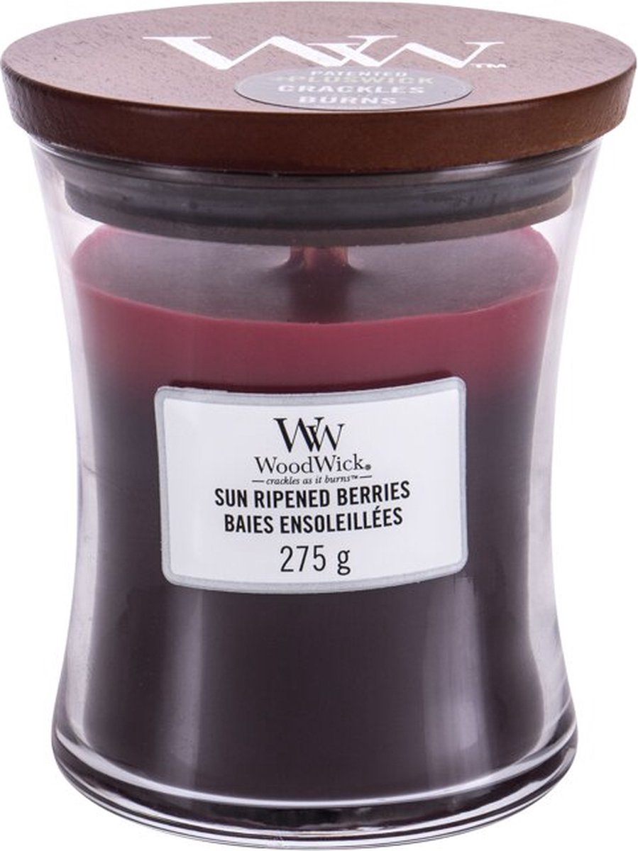 WoodWick Hourglass Medium Trilogy Geurkaars - Sun Ripened Berries | bol.com