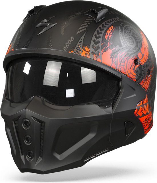 Scorpion Covert-X Tattoo Matt Black-Red L | bol.com