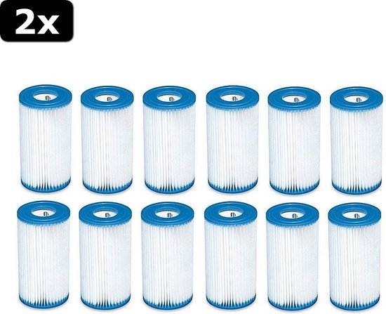2x Intex 29000 Filter Cartridge Type A 12 Stuks voor Zwembad 244/305 ...