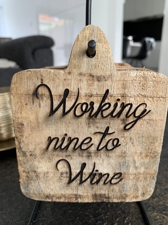 Houten onderzetters met houder - 6 stuks - staander - ijzeren - zwart ...