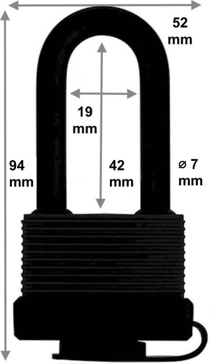 Hangslot met Sleutel - Hangsloten voor Fiets of Boot - Sterk en ...