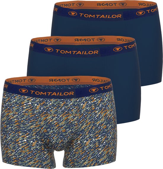 Tom Tailor Buffer Heren Boxershort - 3-Pack - Blauw - Maat XXL | bol