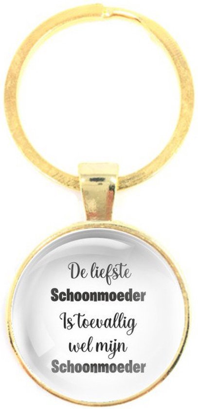 Sleutelhanger Glas - De Liefste Schoonmoeder Is Toevallig Wel Mijn Schoonmoeder | bol