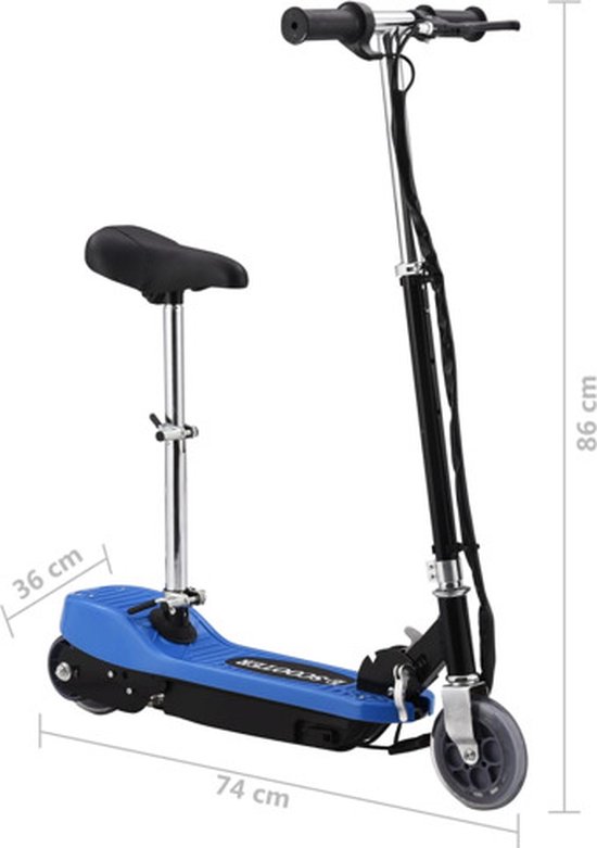 vidaXL Step elektrisch met zitje 120 W blauw | bol.