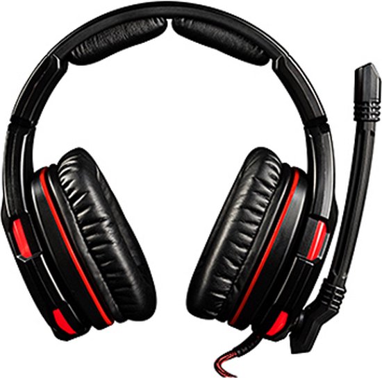 Modecom VOLCANO GHOST Headset Bedraad Hoofdband Gamen Zwart, Rood | bol