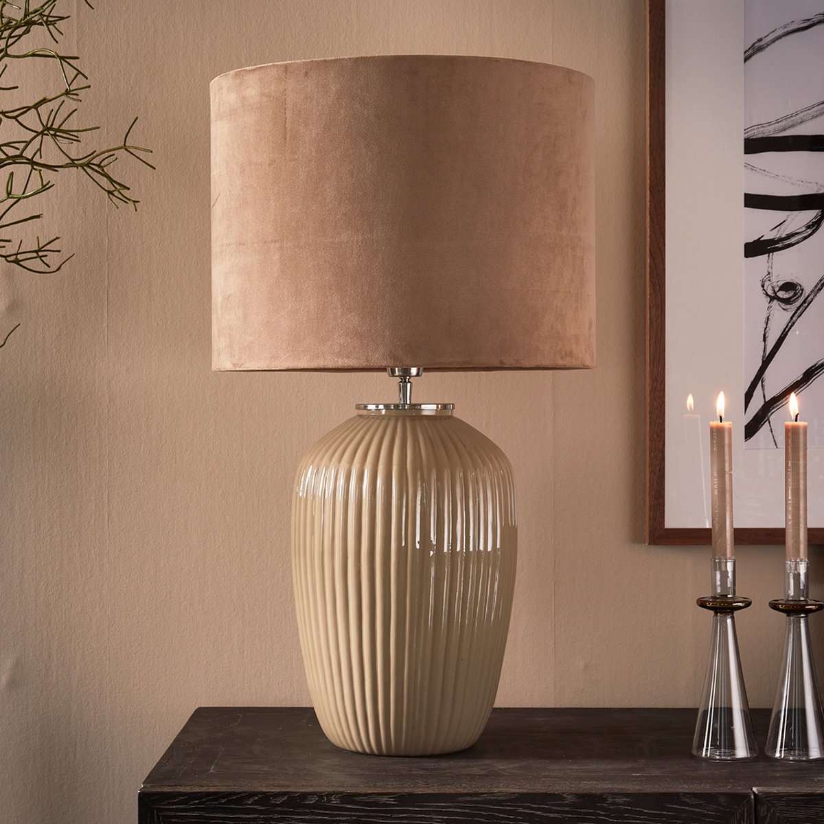 Riviera Maison Tafellamp woonkamer, slaapkamer - Bellechose Lamp Base ...