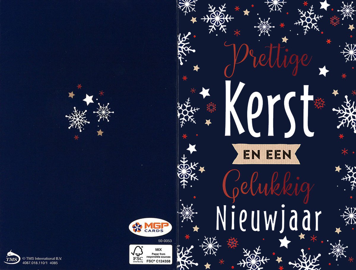 MGPcards - 20 Luxe dubbele Kaarten - Foliedruk - Witte envelop - Kerst ...