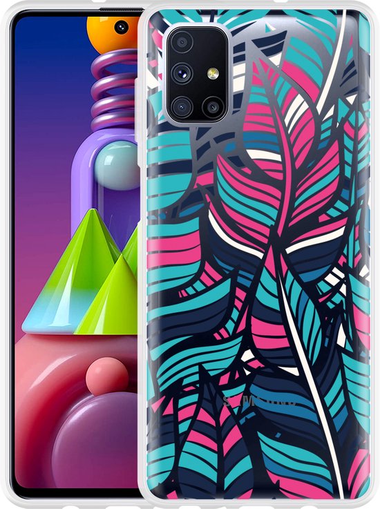 Samsung Galaxy M51 Hoesje Design Feathers - Designed by Cazy | bol.com