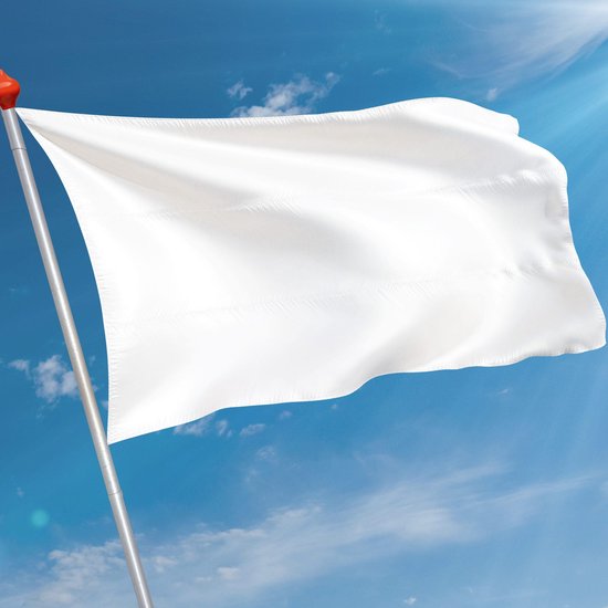 Effen vlag wit - 100 x 150 cm - Polyester | bol