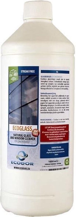 Ecodor EcoGlass - Glasreiniger / Ruitenreiniger - 1000ml - Concentraat ...