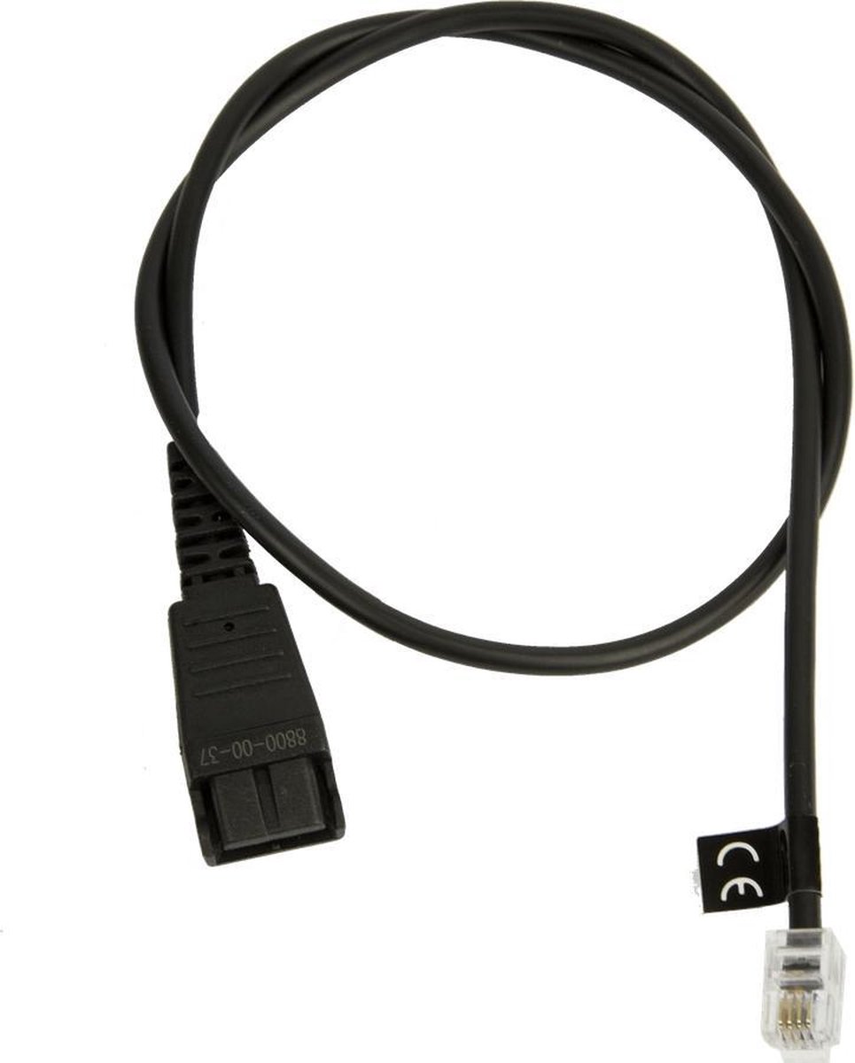 Jabra kabeladapters/verloopstukjes QD cord, straight, mod plug | bol.com