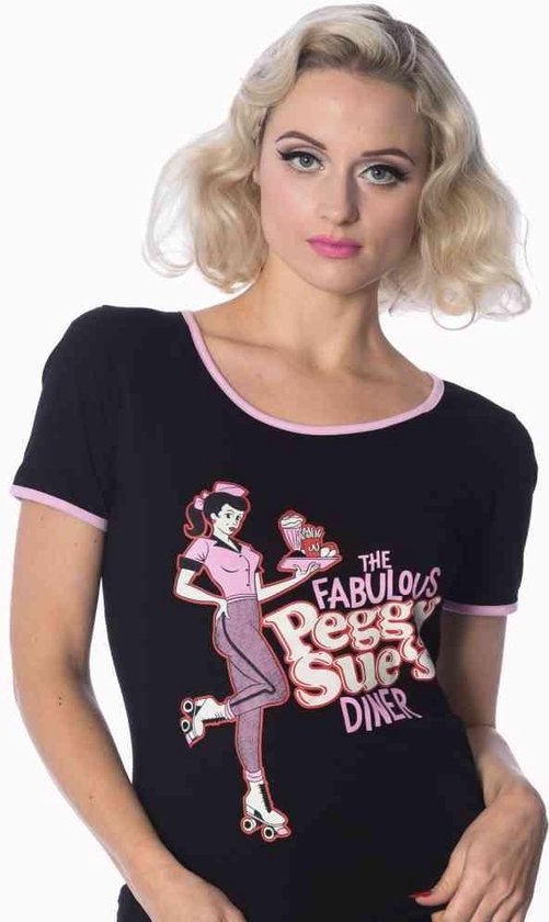 Dancing Days - DINER Dames T-shirt - M - Zwart | bol