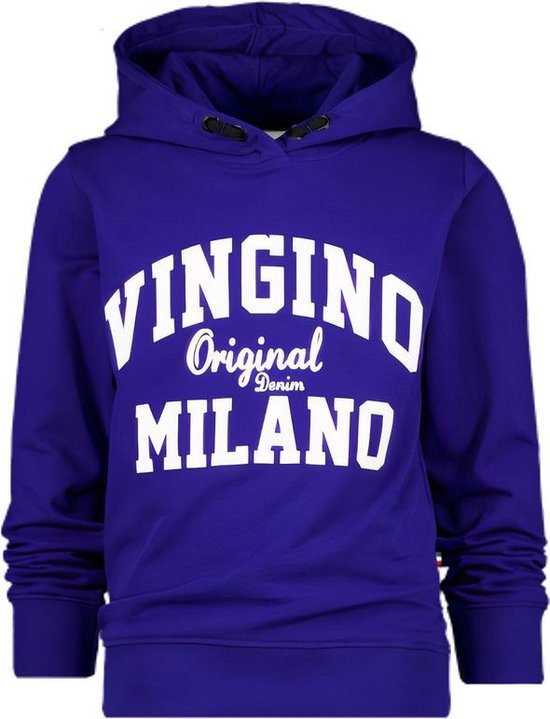 Vingino Logo Hoody Jongens Trui - Admiral Blue - Maat 104 | bol.com