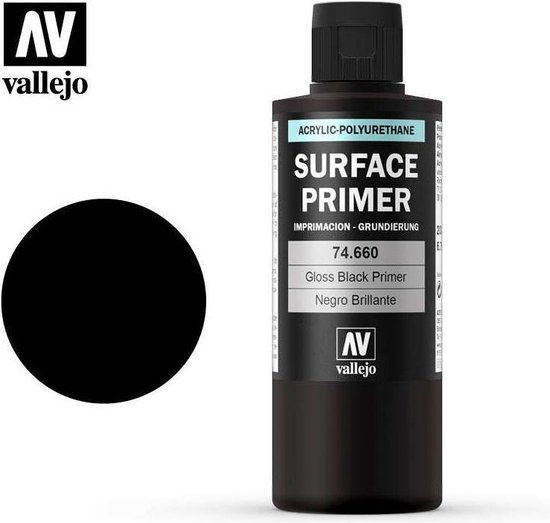 Vallejo val74660 Gloss Black Primer -200 ml | bol.com