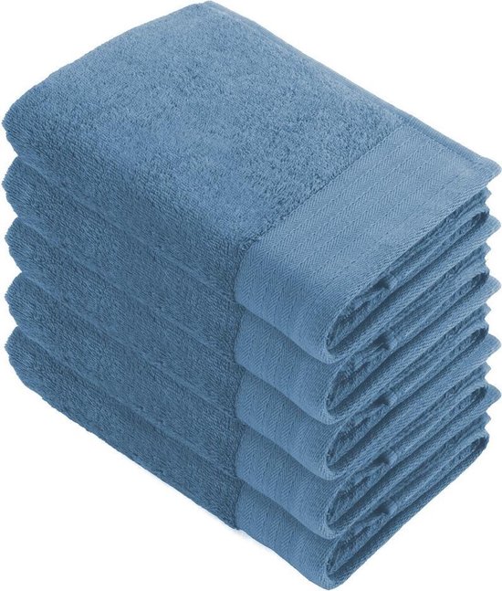 Walra Baddoek Soft Cotton - 5x 50x100 - - Petrol | bol