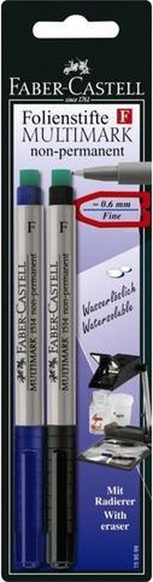 Faber Castell Marker FC Multimark - non-permanent S - rd + zw | bol