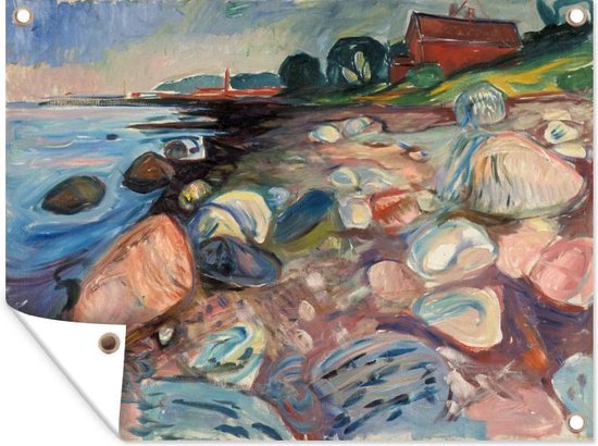 Tuin decoratie Oever met rood huis - Edvard Munch - 40x30 cm | bol.com