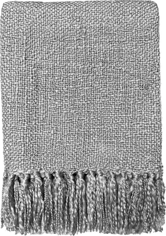 Malagoon - Silver grey solid throw | bol