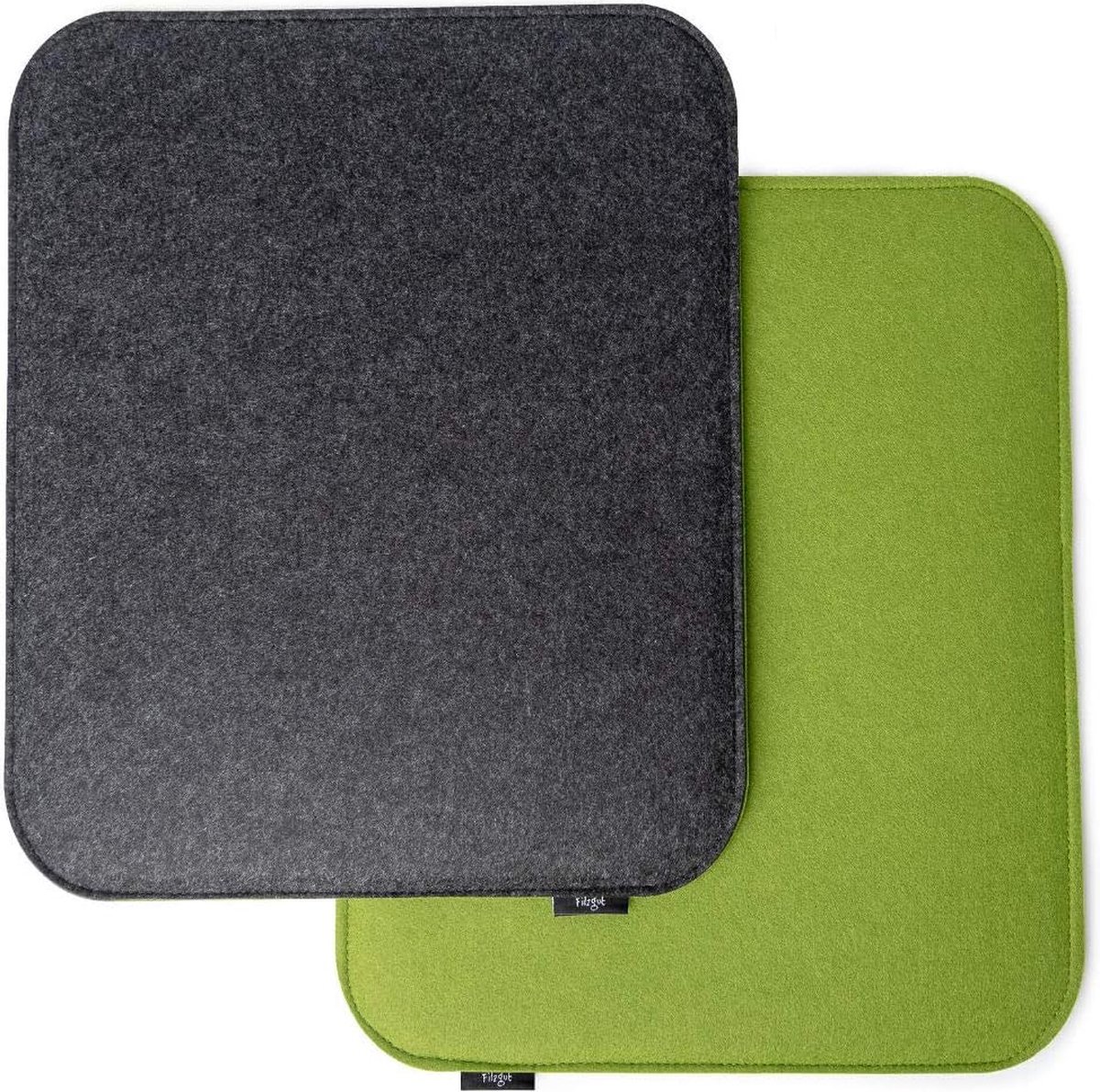 Set van 2 zitkussens, vilt, zitkussen, omkeerbaar kussen, hoekbank ...