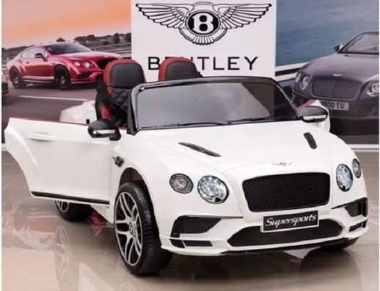 Kars Toys - Bentley Continental - Elektrische Kinderauto - Wit - 1,5/2 ...