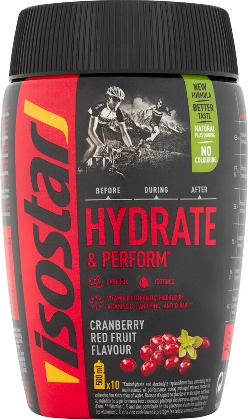 Isostar Poeder Hydrate And Perform Sportdrank Cranberry Red Fruits ...