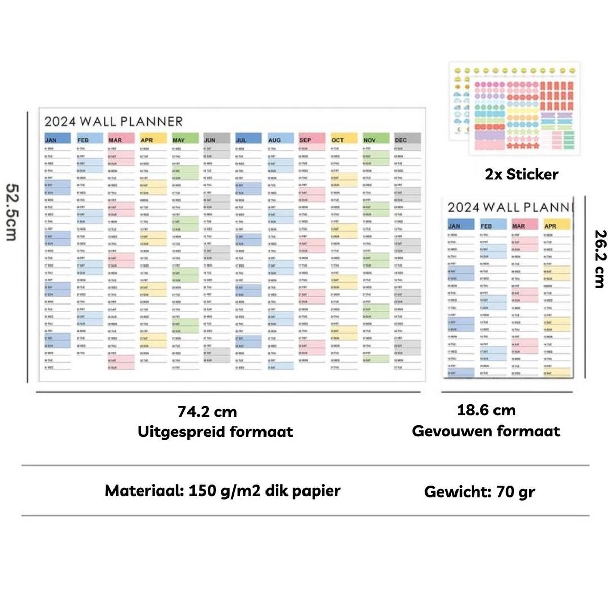 Jaarplanner 2024: Optimaal Tijdbeheer en Inspirerend Design op 74 x 52 ...