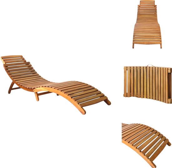vidaXL Ligstoel - Ligstoelen - Houten Loungestoel - Houten ...