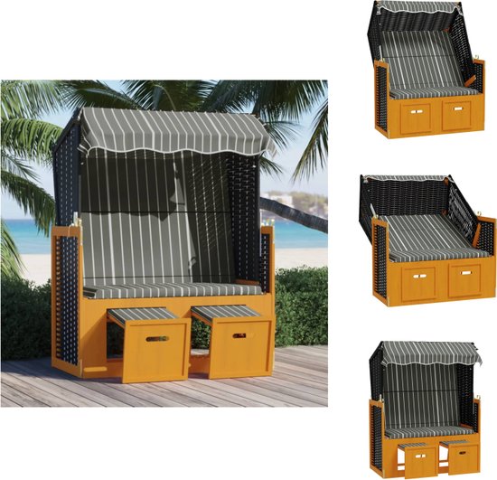 vidaXL Strandstoel - Strandstoelen - Strandkorb - Zitstoel ...