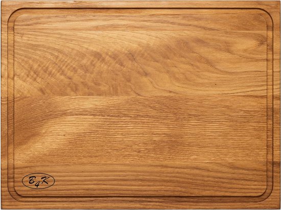 40 х 30 x 4 cm, keukenplank van eiken, met sapgroeven, antibacterieel ...