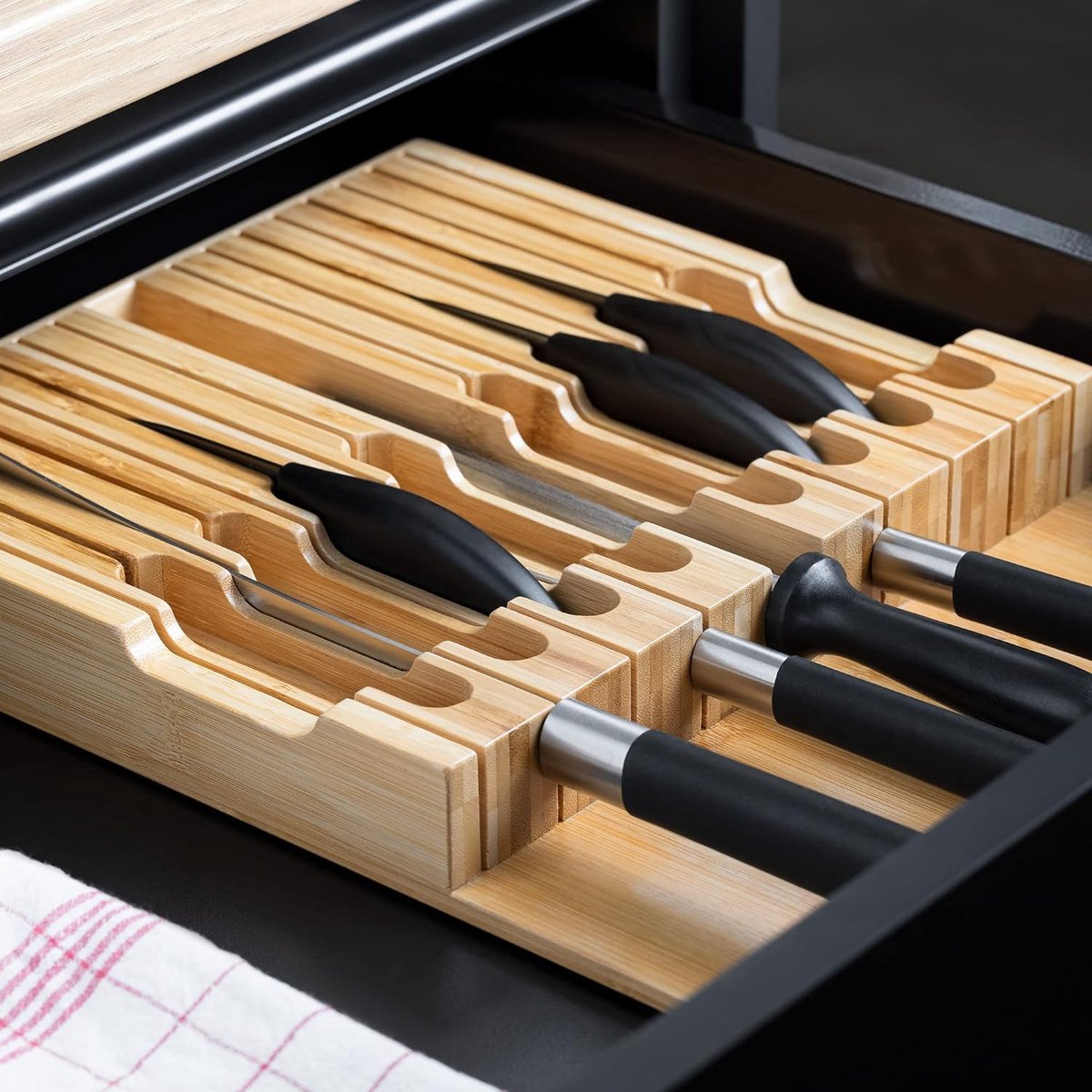 Bamboe messenblok plat - messenorganizer mesinzet voor lade - opslag ...