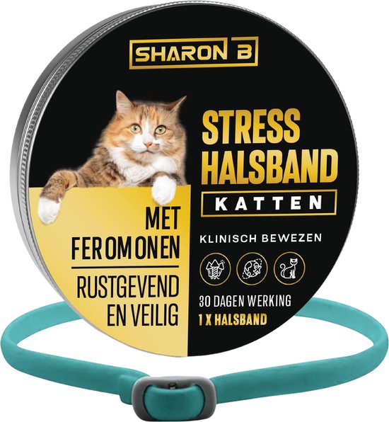 Halsband kat turquoise - Feromonen - Anti-conflict voor katten - Anti ...