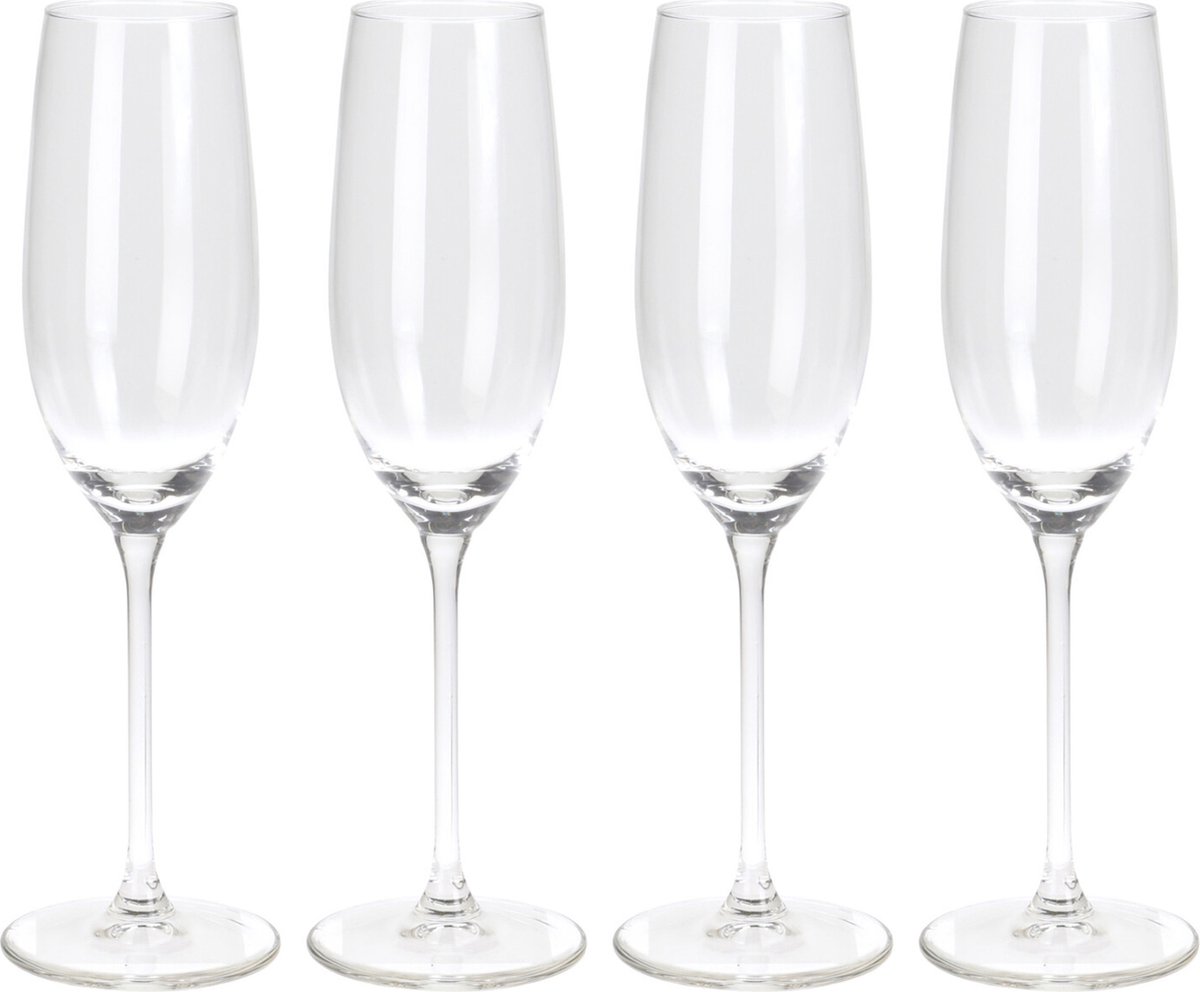 Champagneglazen - 24x - transparant - glas - 210 ml - proseccoglazen | bol
