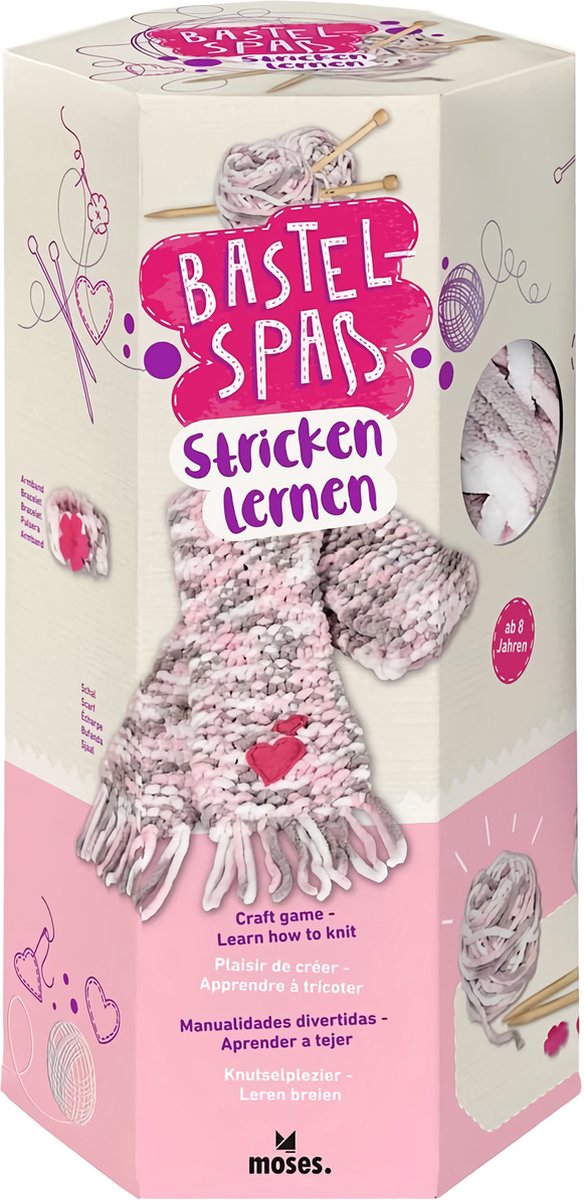 Knutselplezier, breien leren, breiset met geïllustreerde stapsgewijze ...