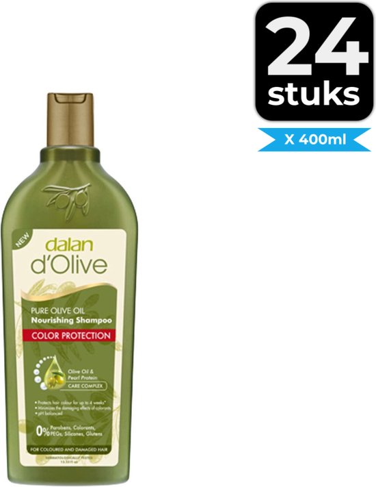 Dalan d'Olive Shampoo - Color Protection 400 ml - Voordeelverpakking 24 ...