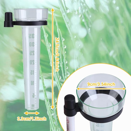 Regenmeter - Regenmeter met Houder - Weerstation - Neerslagmeter ...