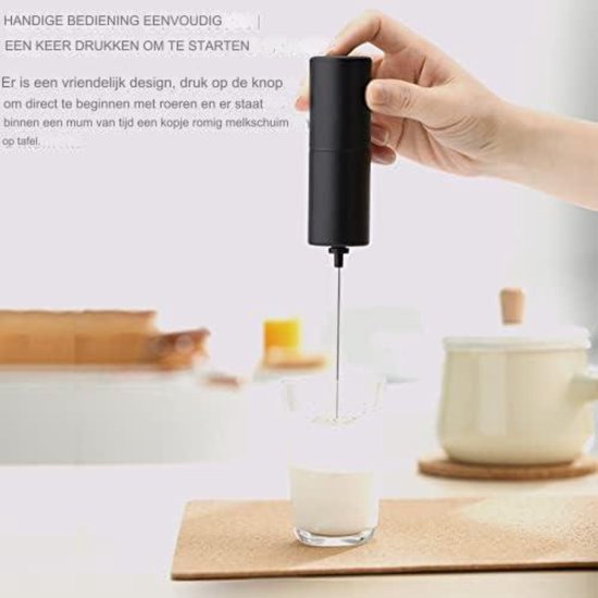 Opschuimer voor Melk - Melkopschuimer Electrisch met 2 AA-batterijen, 304 roestvrij... | bol