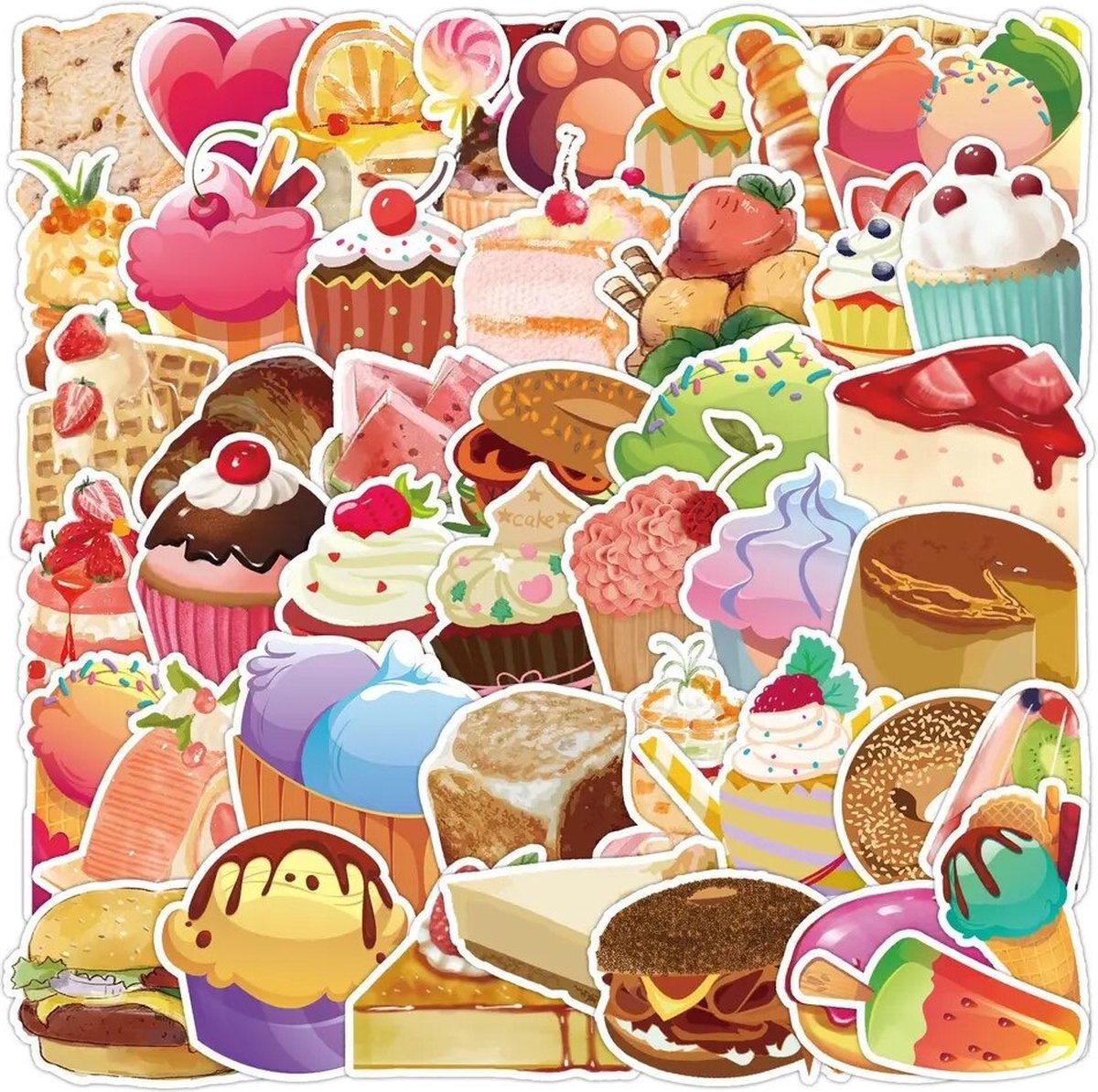 Toetjes & Dessert Stickers 50 Stuks | Eten Stickers | | Food Stickers ...
