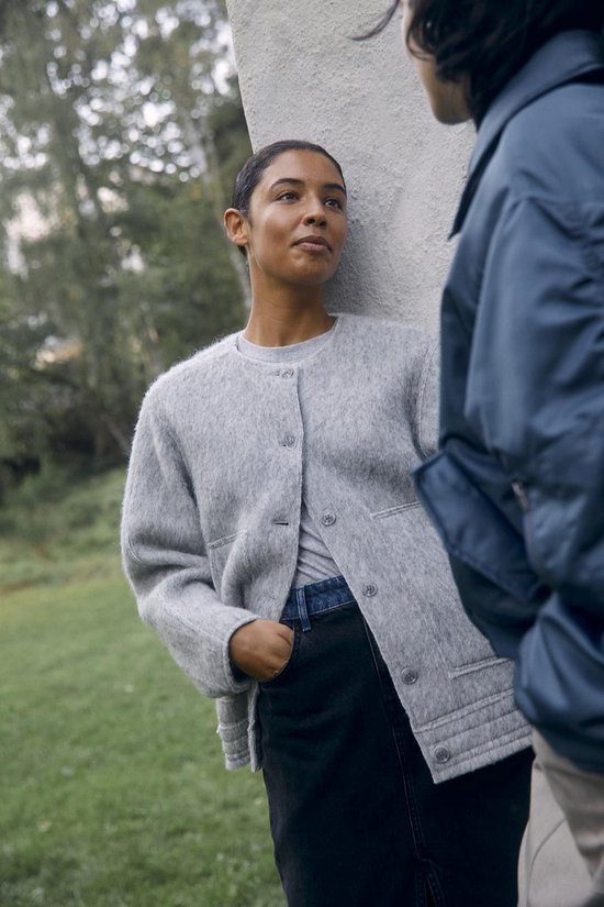 Object Kuna Jacket 131 Light Grey Melange | bol