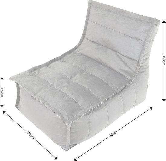 icon "Dolce" Fluwelen Zitzak Lounger, Terracotta, XXL Zitzakstoel ...