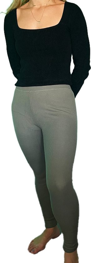 Fleece Thermo Legging - Bruin - [ Maat 36-38 ] - Dames Fleece Broek - Sport Legging -... | bol