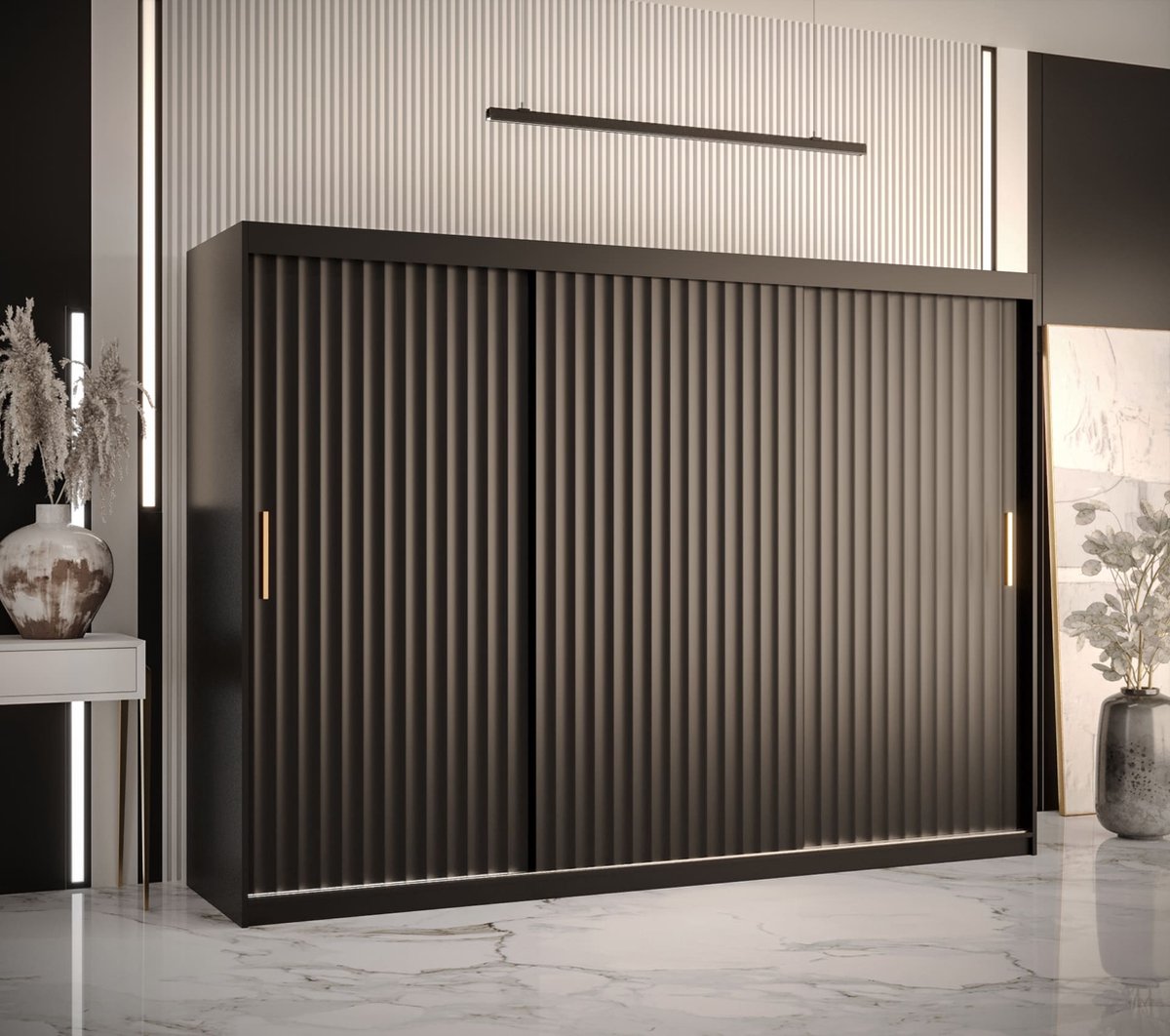 Zweefdeurkast Kledingkast met 3 schuifdeuren Garderobekast ...