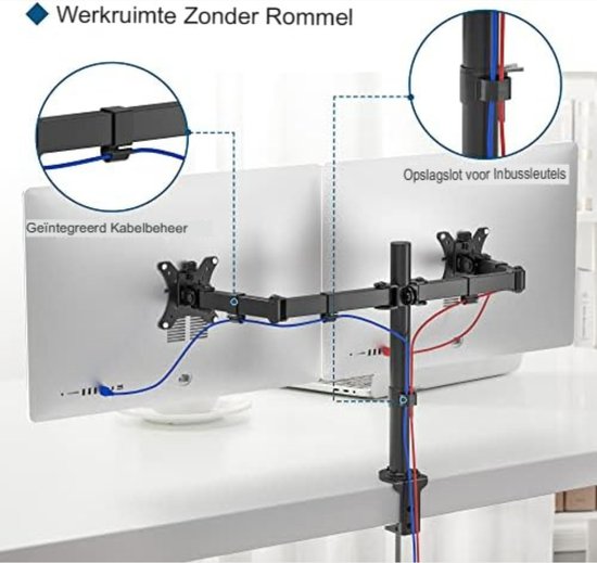 Gratyfied- Monitor Arm 2 Schermen- Monitor Arm 2 Screens- Laptop Arm ...