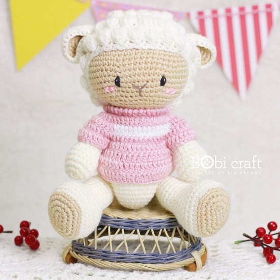 Bobi craft The Lively Barbra - Knuffel schaap 22,5cm | bol