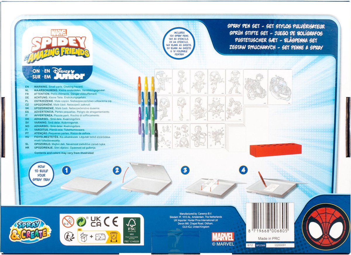 Marvel - Spidey and his Amazing Friends - Spray Pen Set - Kleurstiften ...
